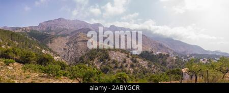 Mountain view from Restaurante Coll de Rates Stock Photo - Alamy
