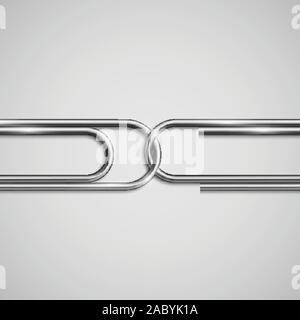 Paperclips linked together, vector Stock Vector Image & Art - Alamy