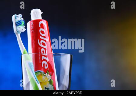 Colgate toothpaste manufactured by the American consumer-goods ...