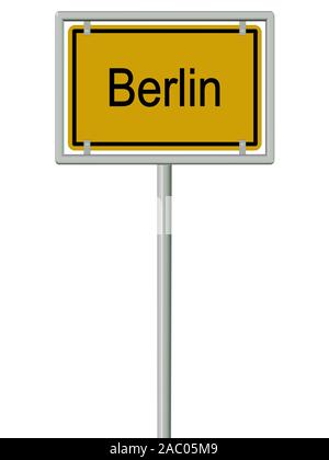 german ortsschild capital berlin Stock Photo - Alamy