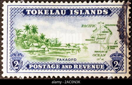 Old postage stamp of Tokelau Islands Stock Photo - Alamy