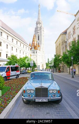 BUDAPEST, HUNGARY -26 MAY 2019- View of the Buda Castle, a historical ...