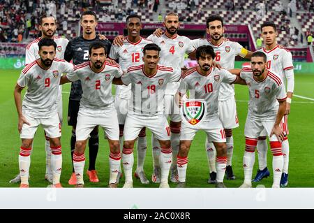 Iraq team players pose prior to the start of the 2026 World Cup play ...
