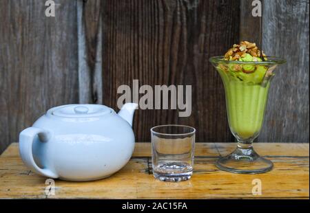 Avocado ice cream at the coffee shop in Dalat, Vietnam Stock Photo - Alamy