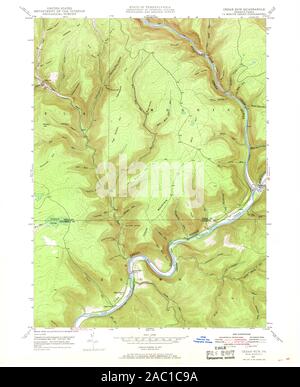 Cedar Run, Pennsylvania, map 1946, 1:24000, United States of America by ...