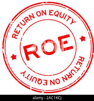 ROE - return on equity word lettering illustration with icons for web ...