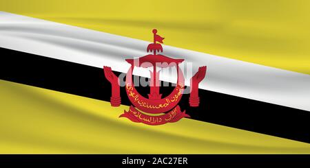 Flag of Brunei. Official colors. Correct proportion. Vector ...