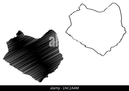 Sinoe County (Counties of Liberia, Republic of Liberia) map vector ...