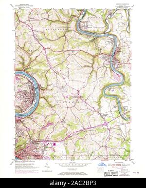 Donora, Pennsylvania, map 1954, 1:24000, United States of America by ...