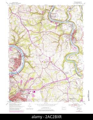 Donora, Pennsylvania, map 1954, 1:24000, United States of America by ...