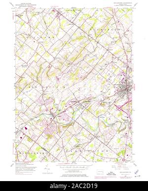 Doylestown, Pennsylvania, map 1953, 1:24000, United States of America ...