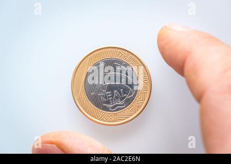 Brazil Brasil 1 One Real Bank Note Stock Photo: 33565925 - Alamy