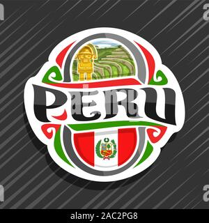 Word PERU with Peruvian national flag under it, distressed grunge look Stock Vector Image & Art ...