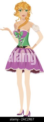 Vector illustration of a viola in cartoon style isolated on white ...