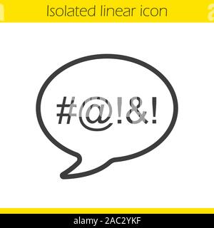 bad words icon vector. Isolated contour symbol illustration Stock ...