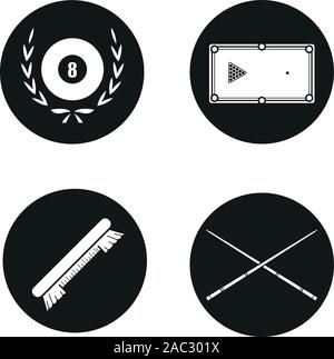 Design set with eight black silhouettes of auspicious symbols of ...