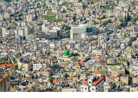 A Cityscape of Nablus City, West Bank, Palestine. Shot was taken from ...