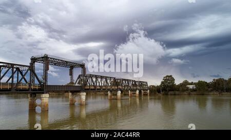The Murray River at Curlwaa, with Abbotsford Bridge Stock Photo - Alamy