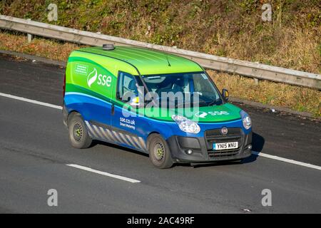 Fiat Doblo Van with SSE Company Livery, UK Stock Photo - Alamy