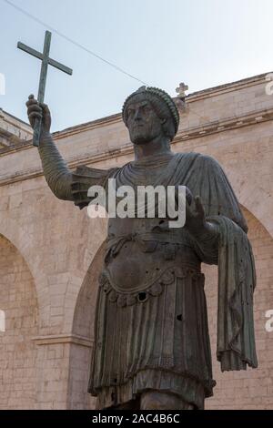 Colossus of Barletta. Bronze statue of an Eastern Roman Emperor. Italy ...