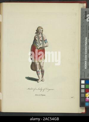 Habit of a lady of Virginia. Dame de Virginie Stock Photo - Alamy