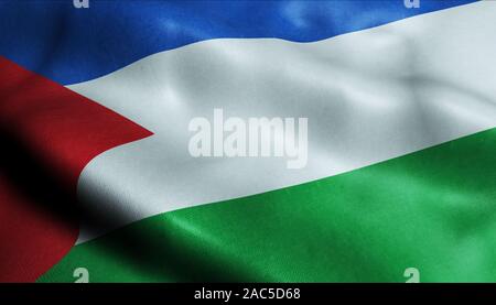 3D Flag of Guanacaste Province, Costa Rica. Close Up Stock Photo - Alamy