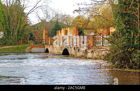 The mill pool on the River Bure at Horstead, Norfolk, UK Stock Photo ...