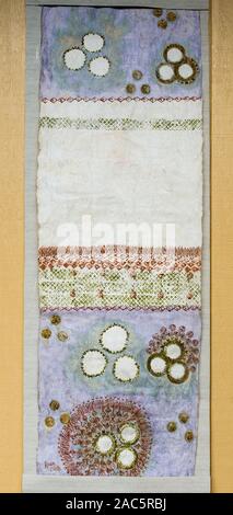 Tapa (or kapa) cloth after it has been dyed and completed, by artist ...