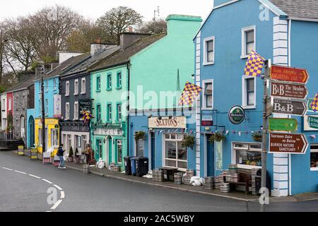 Main Street Kinvara, Sea Port village, Co Galway, Ireland Stock Photo ...