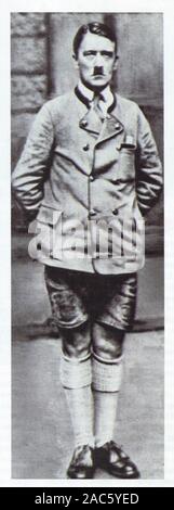 Portrait of German dictator Adolph Hitler in Nazi uniform, Germany ...