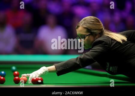 Snooker referee Desislava Bozhilova during day two of the 2019 Betfred ...