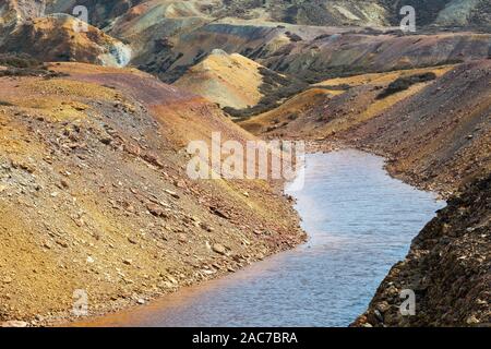 Old disused open cast copper mine workings Stock Photo - Alamy