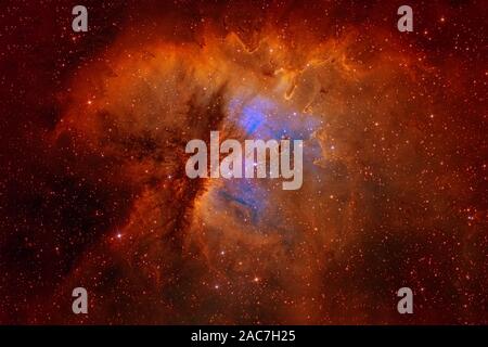 A beautiful orange, distant galaxy. Deep space. Elements of this image ...