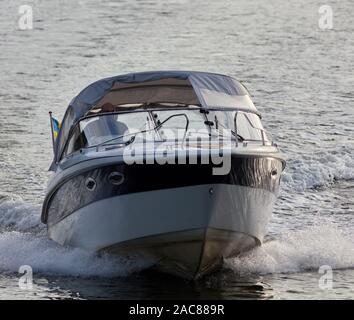 A boat turning, Sweden Stock Photo - Alamy