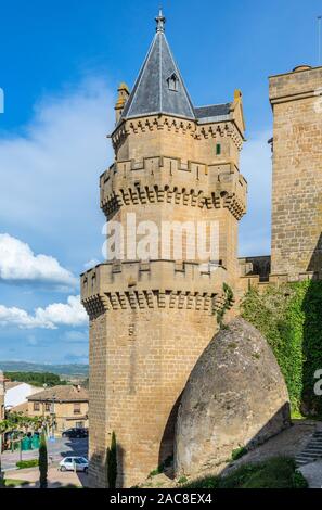 Octagonal tower and ice well of the royal palace in the Spanish town ...