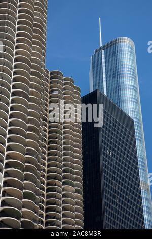 330 North Wabash AMA Plaza and Trump Tower, Chicago, Illinois, USA ...