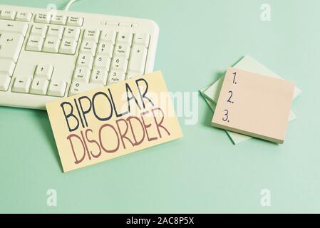 Text sign showing Bipolar Disorder. Business photo text mental illness ...