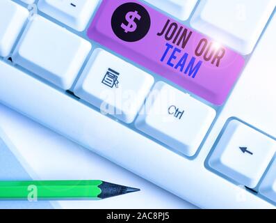 Handwriting text writing Join Our Team. Conceptual photo inviting ...