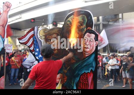Symbolical burning of the faces of Trump, Jinping and Duterte. Kilusang ...