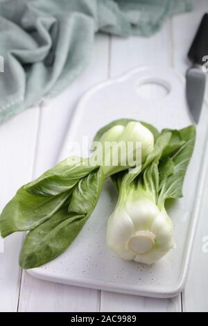 Bok choy, also known as pak choi or pok choi type of Chinese cabbage ...