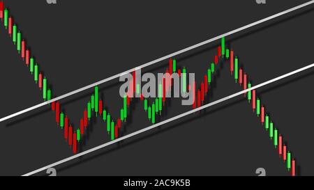Bear Flag Stock Chart Pattern 3D Illustration Stock Photo - Alamy