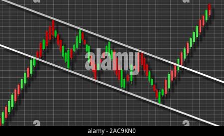 Bull Flag Stock Chart Pattern 3D Illustration Stock Photo - Alamy