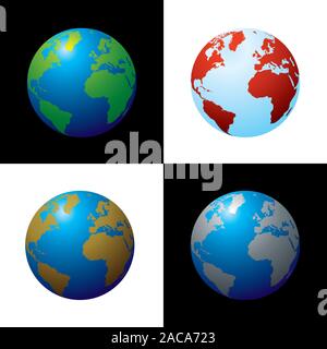 world map variation Stock Photo - Alamy