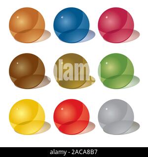 Blank white and transparent glass and marble material layers mockup ...