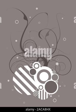 Abstract modern background with hash and floral motif Stock Photo - Alamy