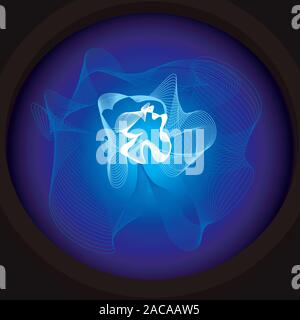 Time tunnel, computer generated abstract fractal background. Abstract ...