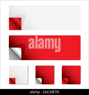sticker page curl Stock Photo - Alamy