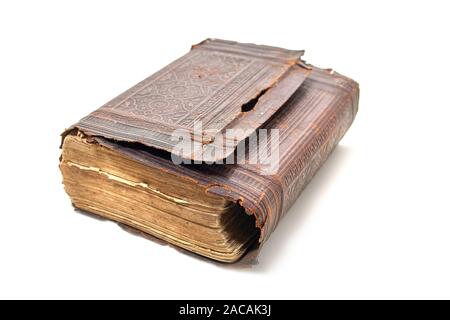 Very old ancient books isolated to white background Stock Photo - Alamy