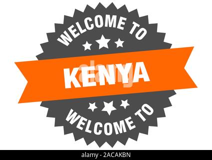 welcome to Kenya orange round ribbon stamp Stock Vector Image & Art - Alamy