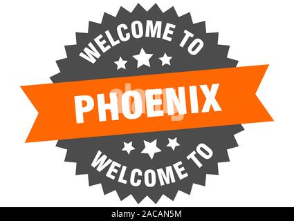 Welcome to Phoenix emblem, label, badge,seal. vintage stamp.package ...